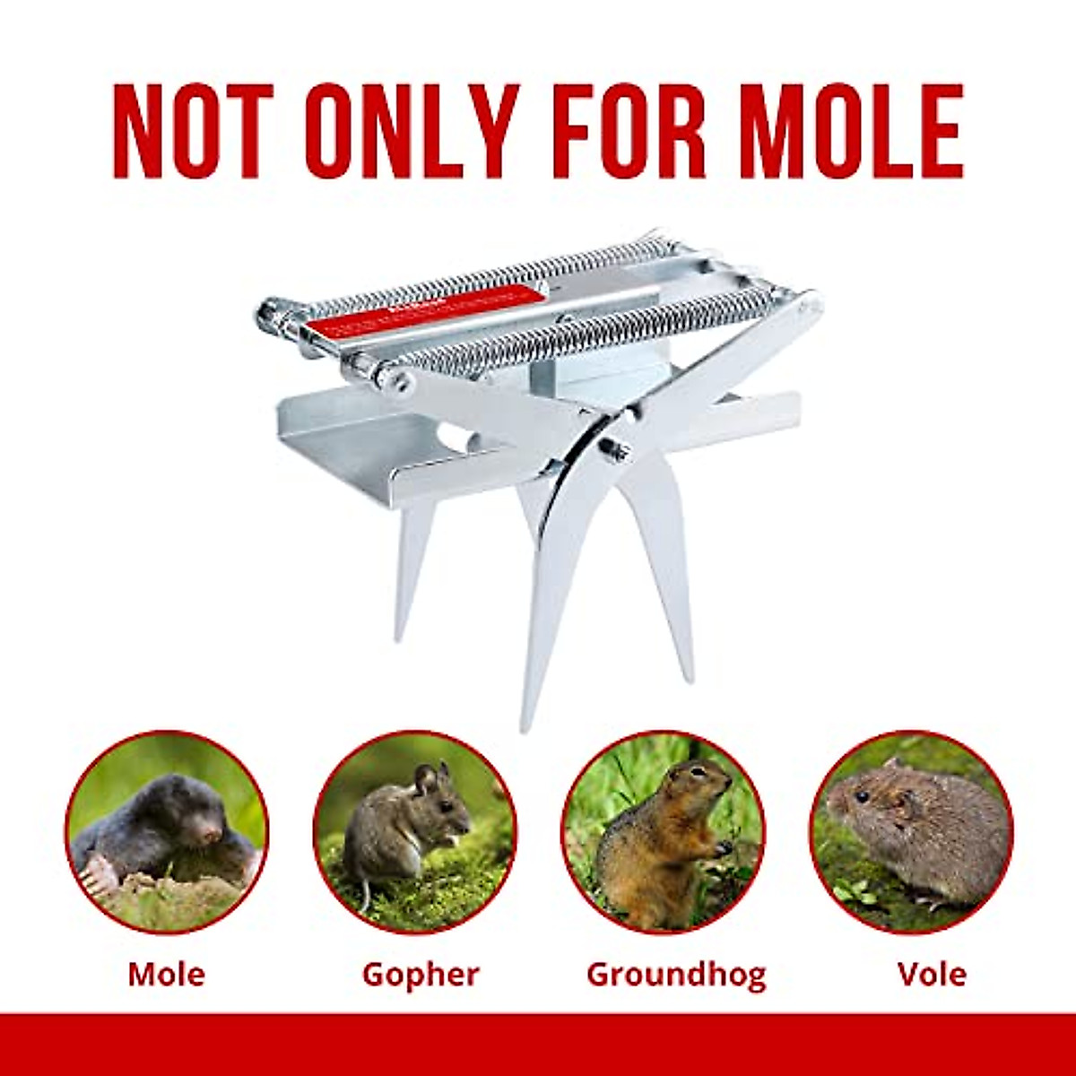 ALLRoad Scissor Mole Trap for Lawns EasySet Gopher Trap Protect Your Lawn - Quick Capture, Reusable, and Weather-Resistant