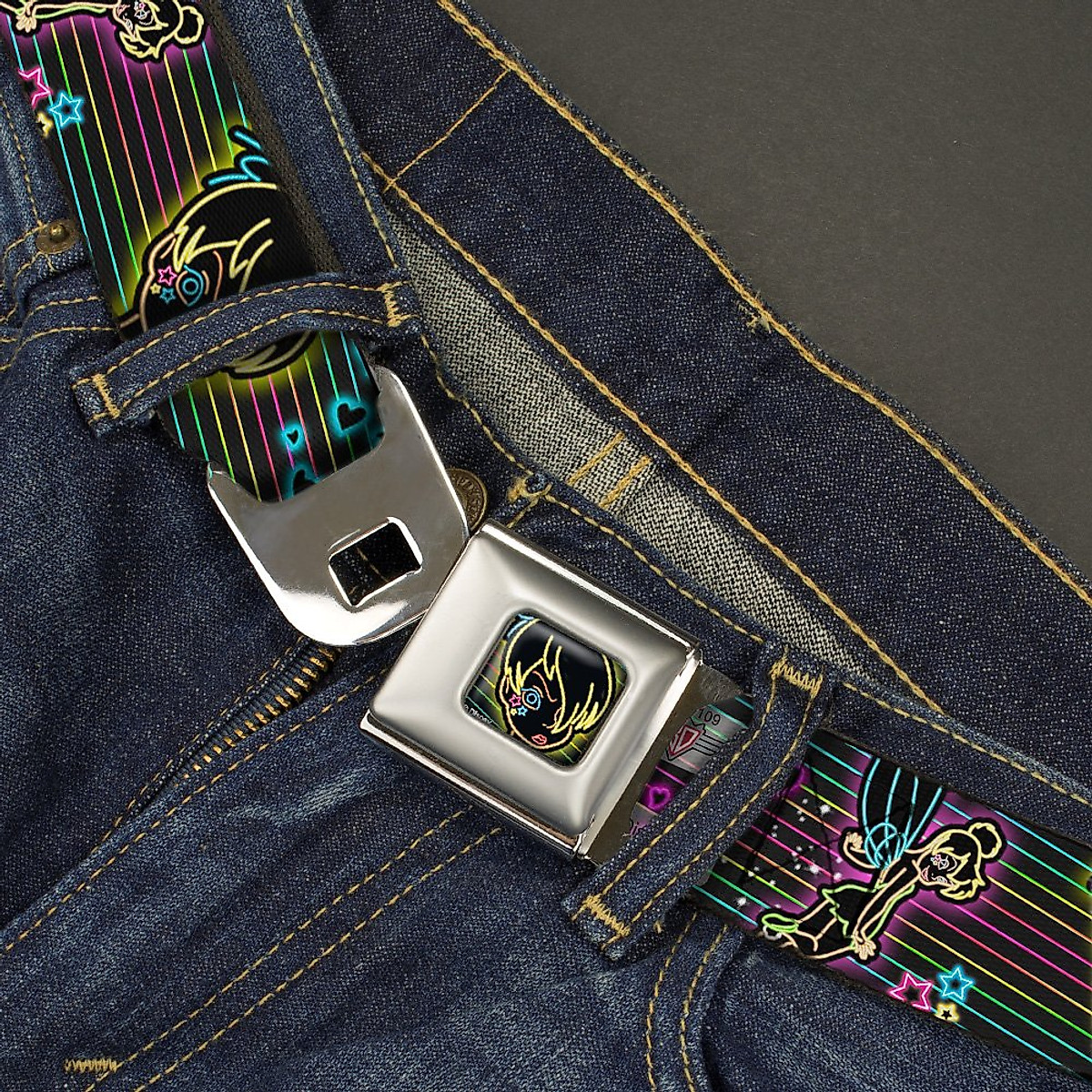 Buckle-Down Seatbelt Belt Tinker Bell XL