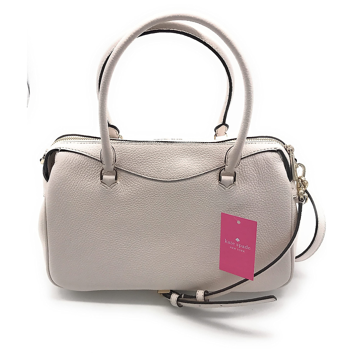 Kate Spade New York Mimi Leather Satchel (Parchment) (Parchment)