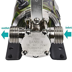 TIGEROAR Water Transfer Pump 115V Water Pump 330 GPH Utility Portable Electric with 6 ft. Suction Hose 0.1HP Pool for Transferring from Ponds, Pools, Aquariums, Hot Tubs