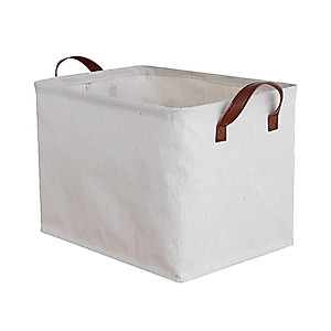 Closet Storage Bins Shelf Baskets for Organizing, Decorative Storage Baskets for Bedroom, Cube Organizer Bins for Playroom, Small Laundry Baskets