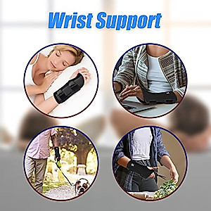 ZOUYUE Carpal Tunnel Wrist Brace, Adjustable for Men, Women, Night Sleep Splint Support for Pain Relief, Tendonitis, Sport Injuries - Right Hand M/L