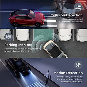 NEZINI Car Dash Cam, Dashboard Camera Recorder with 32GB Memory Card, FHD 1080P, 3" LCD Screen, Driving Recorder with Sony Video Sensor, Parking Mode, 150° Angle, Loop Recording, Night Vision, WDR