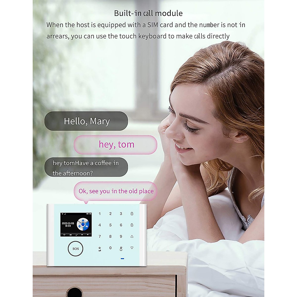 SEHOMY 16 Pieces kit Home Security System with GSM and WIFI APP Control, Wireless Door sensor Burglar Realtime Alarm for Office Shop, Apartment Security, Compatible with Alexa and Google Assistant