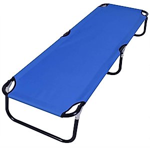 GOFLAME Folding Camping Cot, Portable Collapsible Sleeping Bed, Weight Capacity to 300 lbs, Camping Bed Cots for Indoor and Outdoor Use
