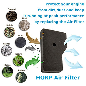 HQRP Cleaner Element & Outer Filter compatible with Honda EB2000i, EB2000iT1, EU2000i, EU2000iT1, EU2000iK1 Generators, Parts 17211-Z07-000 17218-Z07-000 Replacement