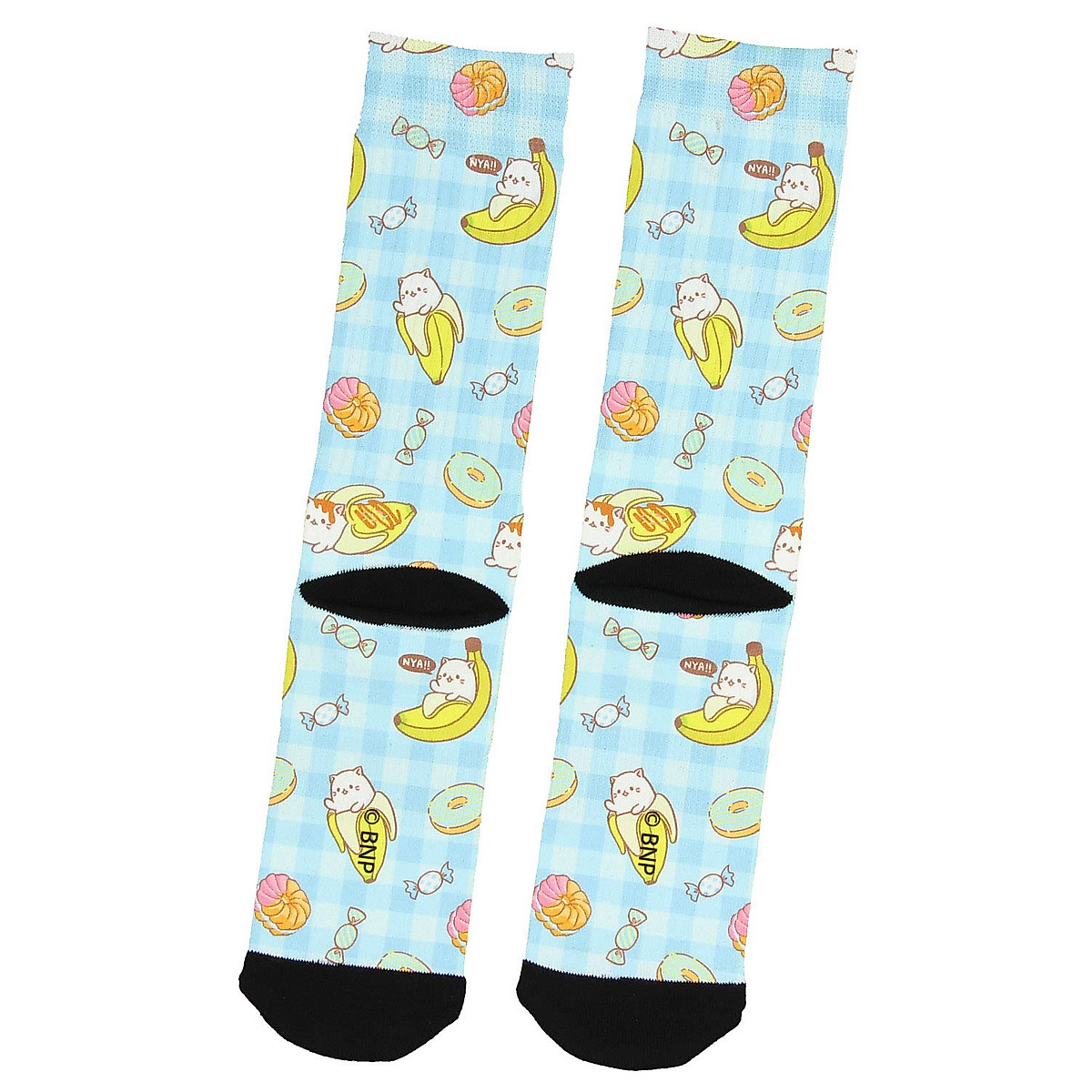 Bananya: Kitty Who Lives In A Banana Sweet N' Treats Sublimated Adult Crew Socks