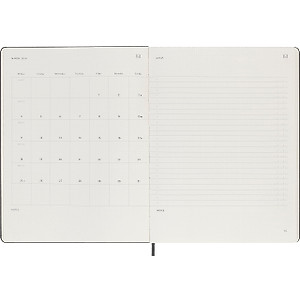 Moleskine 12 Month 2024 PRO Smart Weekly Vertical Planner, Hard Cover, XL (7.5" x 9.5") Black - Compatible with Moleskine Pen+ (Sold Separately)