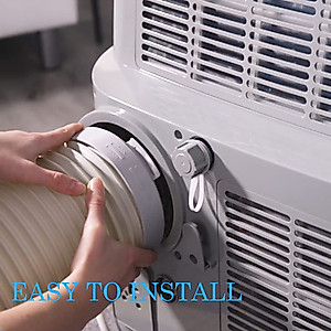 Portable Air Conditioner Exhaust Hose Coupler Window Adapter A/C Connector, 5.9 inch Suit for Air Conditioning Exhaust Port (Round)