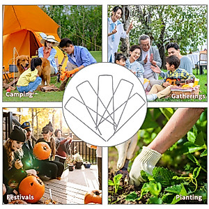 6 Inch Landscape Staples, Galvanized Garden Stakes, U-Shaped Weed Barrier Stakes, Garden Staples for Weed Barrier Stakes, Landscape Fabric Stakes, Soaker Hose Stakes (20 Pack)