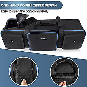 YOREPEK Tripod Carrying Case Bag 40.5", Durable Light Stand Bag with 2 Protective Pads, Photo Studio Equipment Case for Tripods Manfrotto, Monopods, Speaker Stands, Umbrellas, Accessories, Travel
