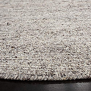 SAFAVIEH Himalaya Collection 6' Round Brown HIM153T Handmade Premium Wool & Viscose Area Rug