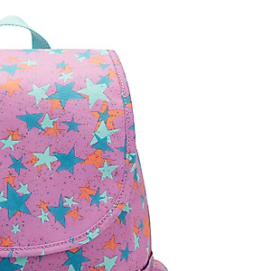 Kipling Women's Ezra, Adjustable Backpack Straps, Flap Closure, Nylon Travel Organizer, Starry Wonder, 11.5''L x 15.25''H x 8.75''D