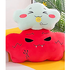 BGHN Cute Cushion Pillow Cloud Shape Perfect Throw Pillows for Beach Home Decor Decorative Accent Throw Pillow for Girls Room and Couch Grape, Pink Medium-23.6inch