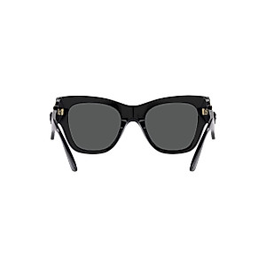 Versace Woman Sunglasses Black Frame, Dark Grey Lenses, 52MM