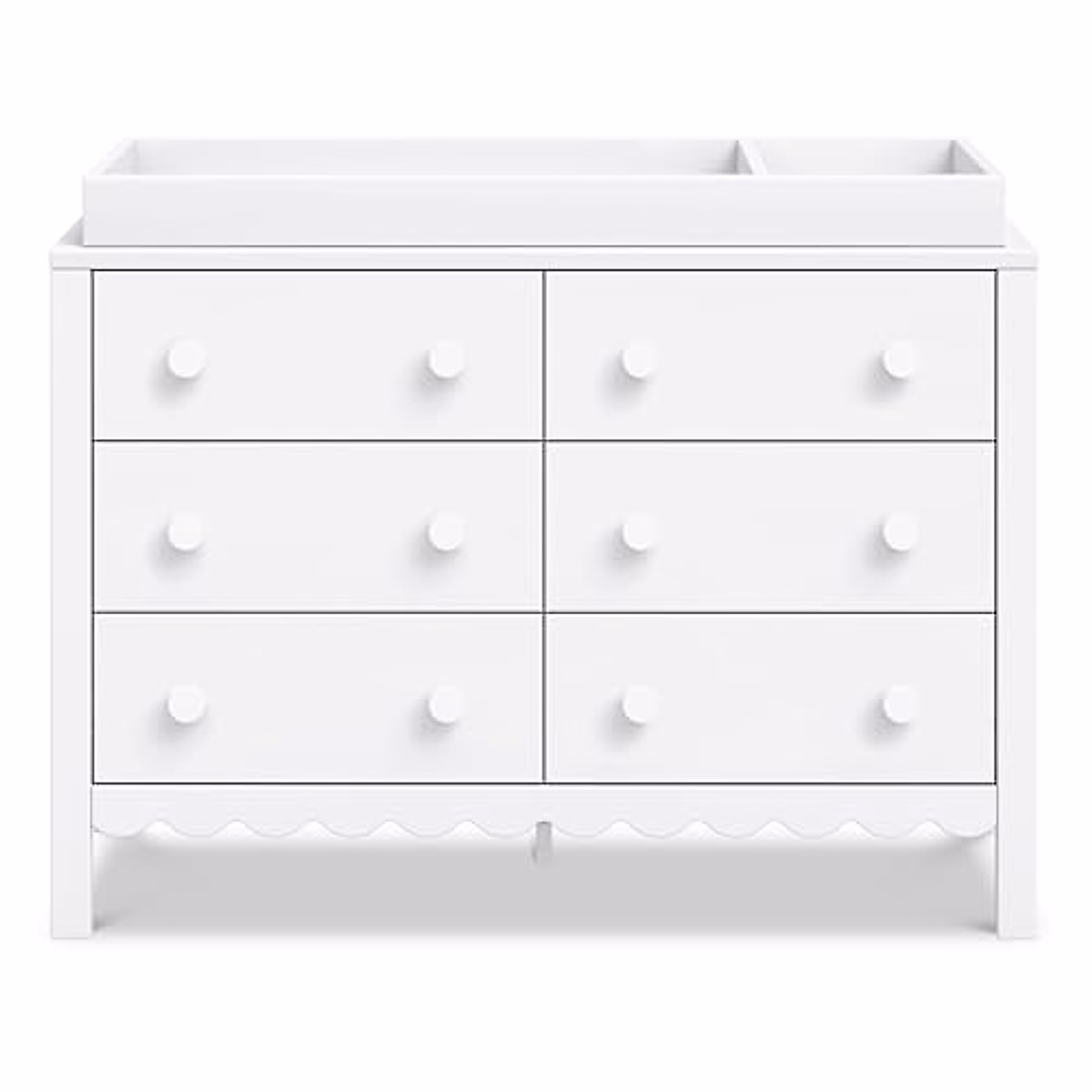 daVinci Sammy Scallop 6-Drawer Dresser in White