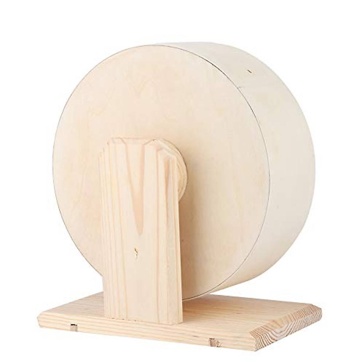 Hamster Running Wheel Silent Wooden Pet House Funny Wheel Running Rest Small Animal Exercise Wheels (M)