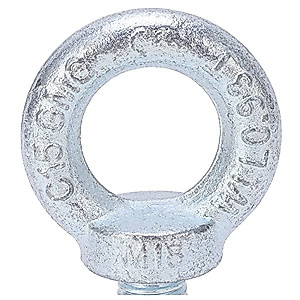 Lifting Ring Bolts, 2PCS Eyebolt Screws Galvanized Q235 Steel for Marine for Machinery Devices(M18)