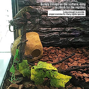 Semme Artificial Reptiles Vine Climber, Jungle Forest Bend Branch Terrarium Cage Decor for Lizard Frog Snake(L)