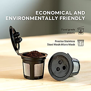 Reusable Coffee Pods Compatible with Ninja DualBrew Coffee Maker, 4 Pack Reusable K Pod Permanent k Cup Coffee Filter Accessories for Ninja CFP301 CFP201 CFP307 Dual Brew Pro