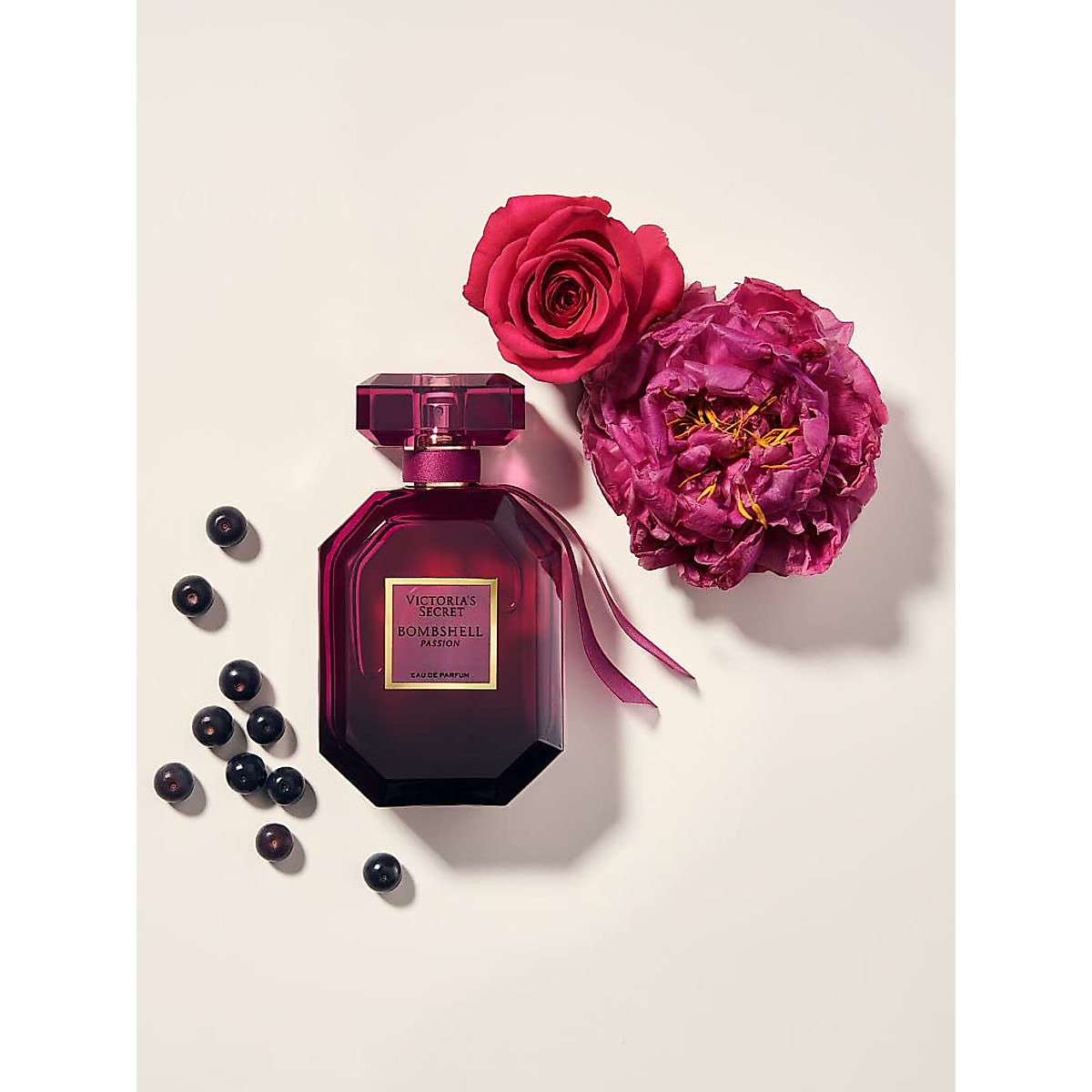 Victoria's Secret Bombshell Passion Eau de Parfum, Notes of Sparkling Cassis, Queen Peony & Fuchsia Rose, Perfumes for Women (3.4 oz)