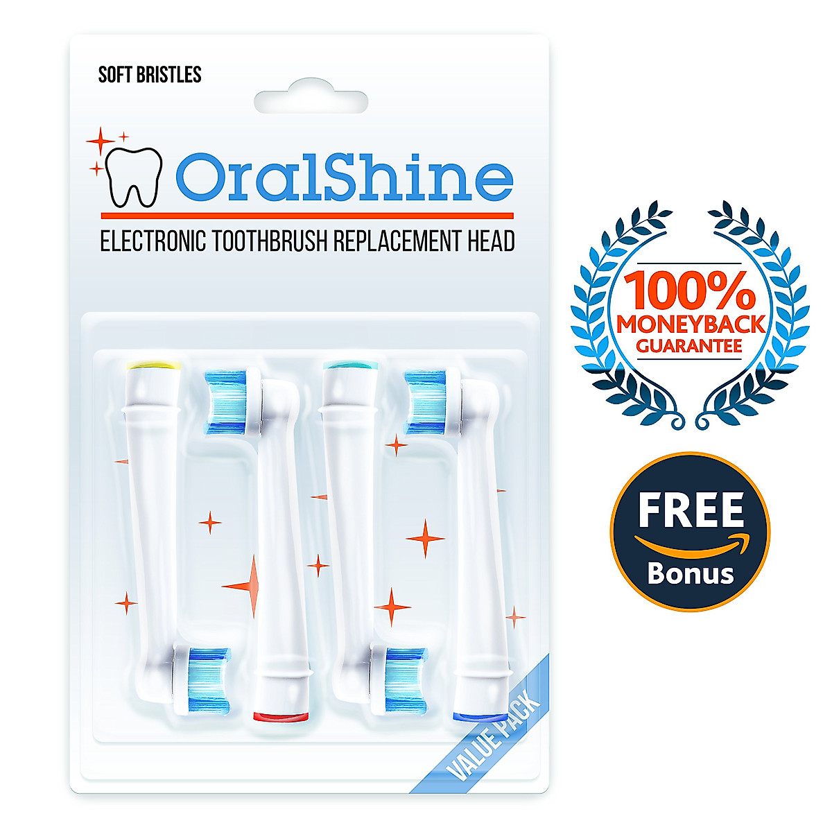 The Best Oral B Electric Toothbrush Replacement Heads | Remove Plaque & Decrease Gingivitis | Oral B Replacement Heads | 4 Regular Oral B Electric Toothbrush Heads + 4 Free Soft Brush Oral B Heads (8)
