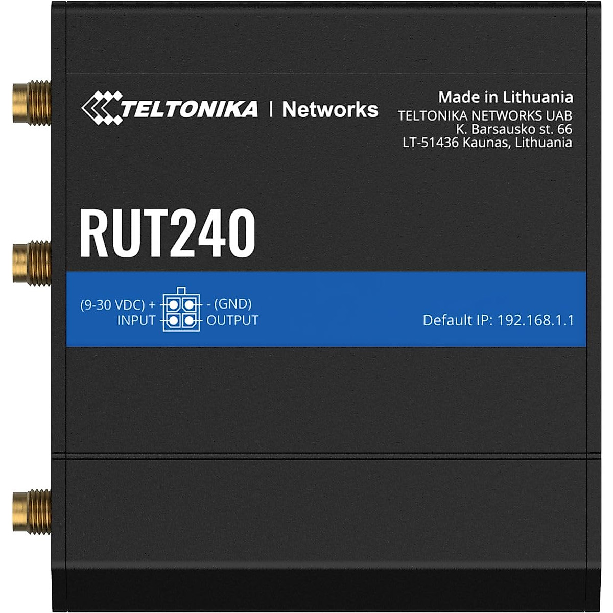 Teltonika RUT240 4G /LTE & WiFi Cellular Router with Ethernet and I/O, Remote Connection, Advanced VPN