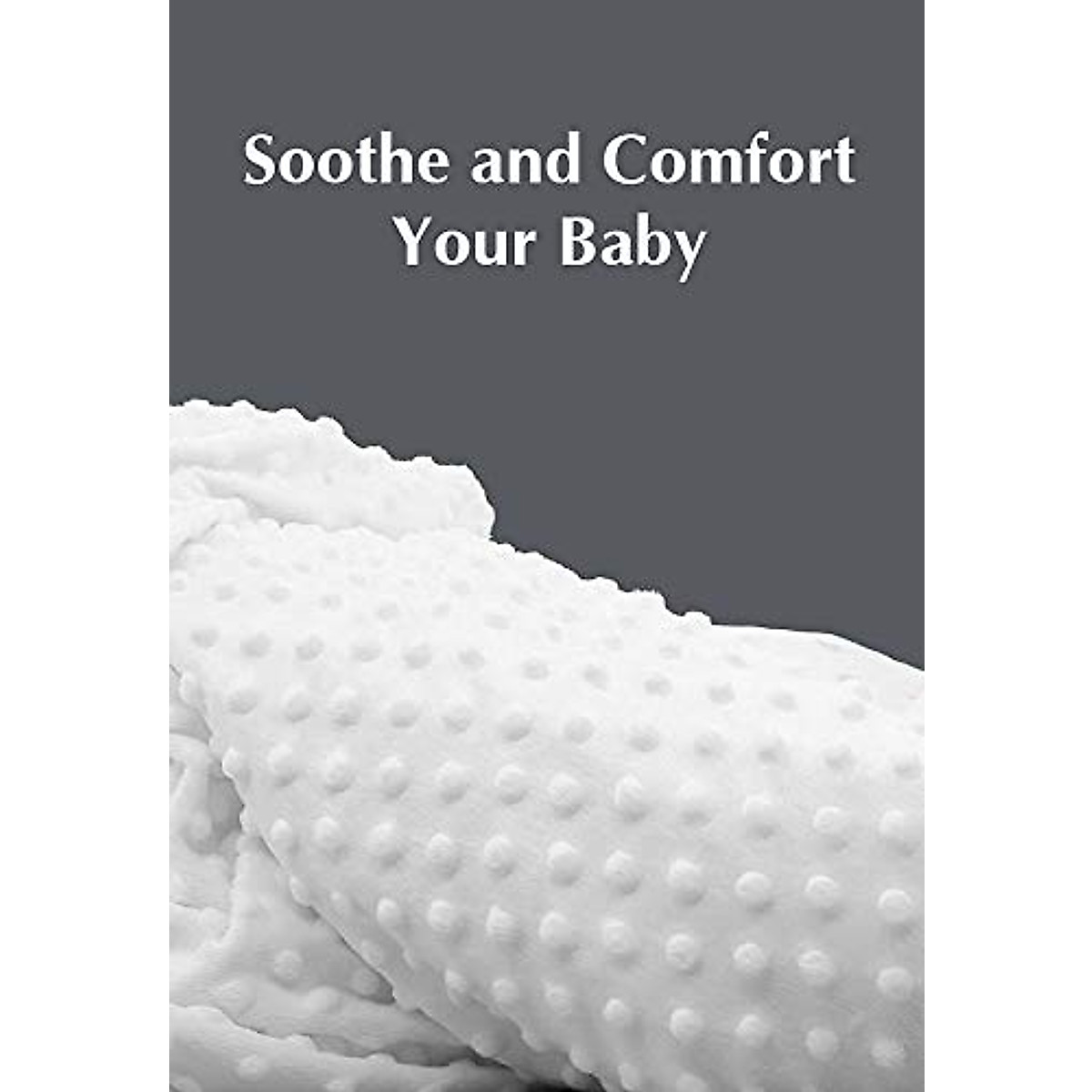 American Baby Company Heavenly Soft Chenille Receiving Blanket, 2-Layer Design with Minky Dot & Silky Satin, White, 30" x 40" for Boys and Girls