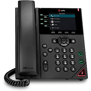 Polycom VVX 350 Business Six-line, Mid-Range IP Desk Phone with Color Display