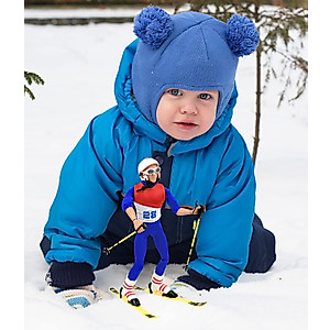 Click N' Play CNP30602 Sports & Adventure Skiing 12"" Action Figure Play Set with Accessories, 12 inches, Brown/A