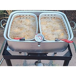 Dual 2 Basket Deep Fryer-Propane Cooker-Fry Fish/Chicken Outdoor 18 QT. Oil