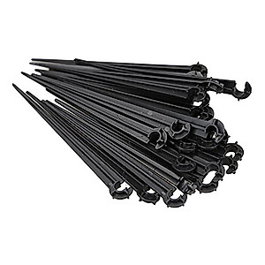 cozyou 50 Pcs Irrigation Support Stakes for 1/4-Inch Tubing Hose