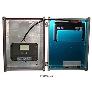 RPDC12-9-15 - RemotePro 2.5W Continuous Remote Power System, 15W Solar Panel w/Mount, 9Ah Battery,12V 20A PWM Solar Controller, Pole/Wall Mount Outdoor DieCast Aluminum Enclosure