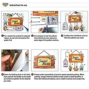 Kawaii Wall Decorations, Cute Cartoon Height Chart Stickers, Growth Chart for Wall, Living Room, Bedroom Wall Decoration Stickers (Bear Stacked)