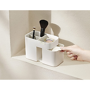 Joseph Joseph 75003 Viva Makeup Cosmetic Storage Organizer with Drawer, Small, Shell