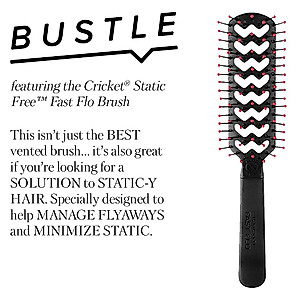 Cricket Static Free Fast Flo Vent Hair Brush - Quick Blow Drying, Easy Styling, and Tangle-Free Detangling for All Hair Types, Long, Short, Thick, Thin, Curly, Straight, and Wavy