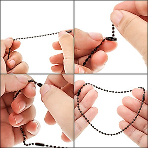 WILLBOND 100 Pieces 6 Inch Black Shower Curtain Hooks Rings Black Ring Hooks for Bathroom Shower Rods Curtains(Black)