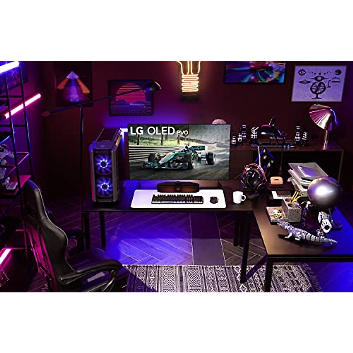 LG 42-Inch Class OLED evo C2 Series Alexa Built-in 4K Smart TV, 120Hz Refresh Rate, AI-Powered 4K, Dolby Vision IQ and Dolby Atmos, WiSA Ready, Cloud Gaming (OLED42C2PUA, 2022) (Renewed)