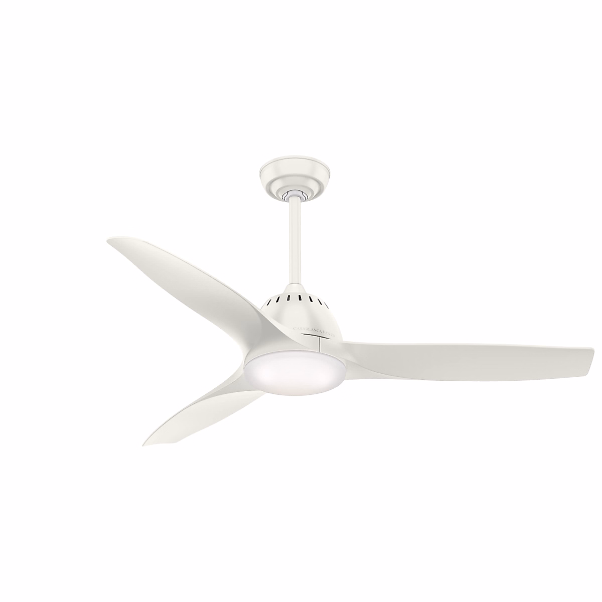 Casablanca Fan 59284 Wisp 52-Inch Ceiling Fan with LED Light and Handheld Remote, Whisper-Quiet Motor, 4-Speed Control, Fresh White Finish