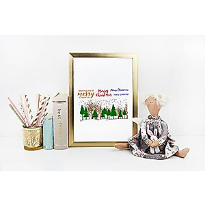 Christmas Forest Clear Stamps and Die Cuts for Card Making and Photo Album Decorations, Trees Blessing Words Transparent Rubber Stamps and Cutting Dies Seal for DIY Scrapbooking