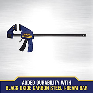 IRWIN QUICK-GRIP Bar Clamp, One-Handed, Medium-Duty, 18-Inch (1964719)