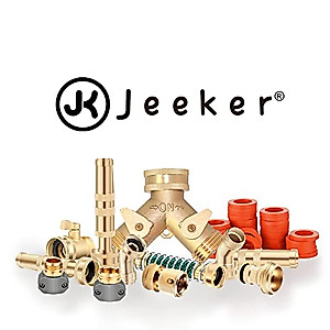 Jeeker 45 Degree Garden Hose Elbow, Eliminates Stress and Strain On RV Water Intake Hose Fittings, 3/4" GHT and Solid Brass, 2 Pack