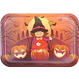 Halloween Serving Trays | 10 Pcs Plastic Spooky Gnome Snack Trays | Snack Trays Halloween Party | Halloween Decorations Chip Trays | Halloween Gnomes Plastic Trays | Reusable Halloween Trays |Anapoliz