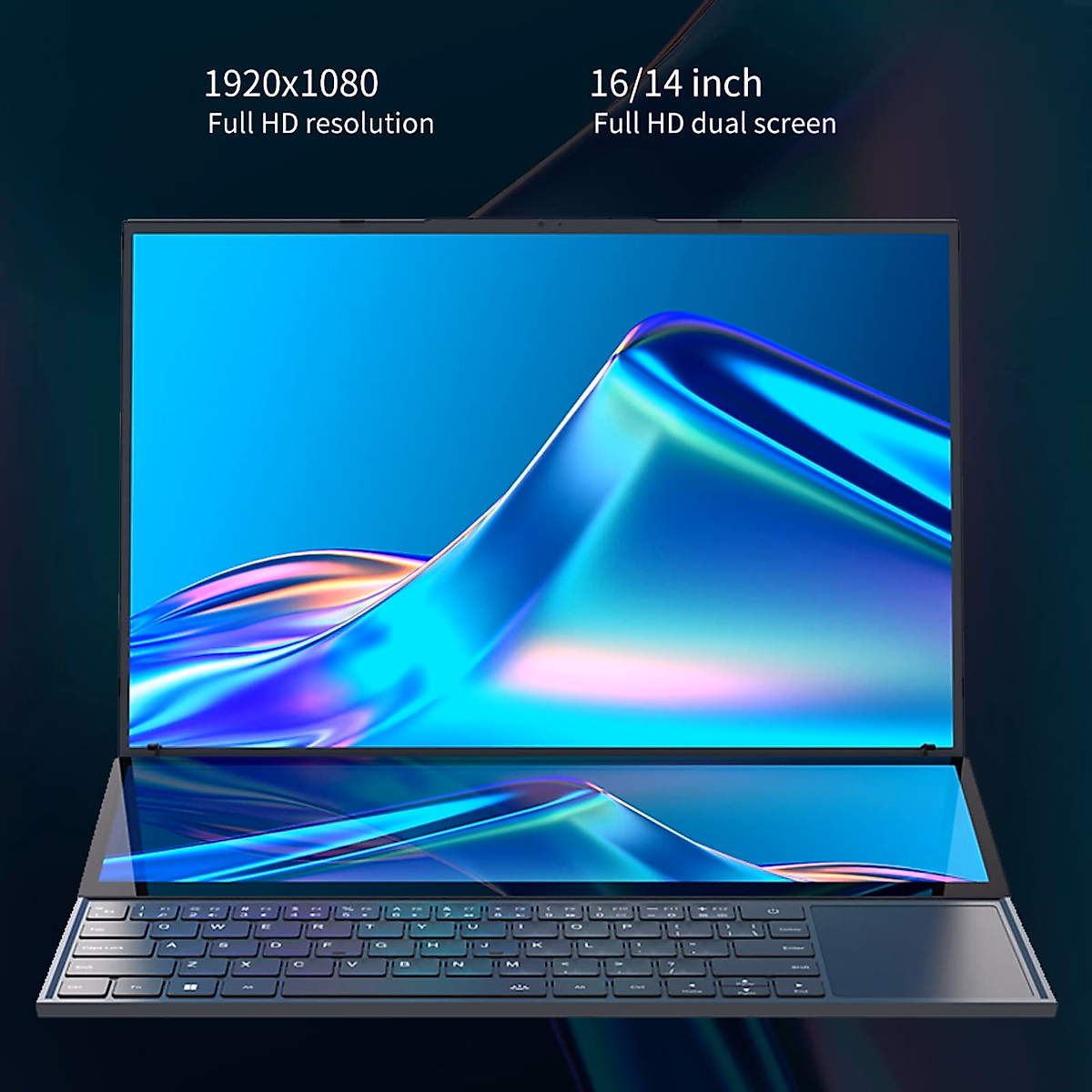 Dual Screen Laptop 16in, 14 Inch HD Touchscreen Laptop, 32GB RAM, 1TB SSD, for Core I7 Processor, Dual GPU Slots, WIFI6, BT, Notebook Laptop for Game, Office