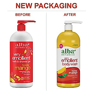 Alba Botanica Very Emollient Body Wash, Honey Mango, 32 Oz