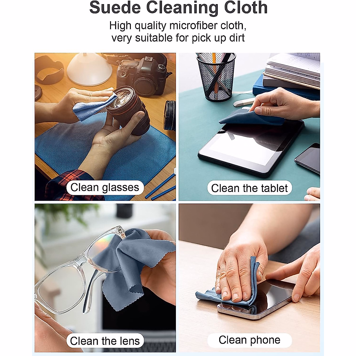 Cleaner Kit for Airpods,SUPFINE Multi-Function Cleaning Pen for Airpod Pro with Plush Cloth for Earbuds,Earphone,iPod,iPhone,iPad,Laptop Cleaning Tools(Black)