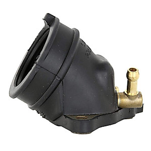 B016579 OEM Rubber Carburetor Inlet INTAKE MANIFOLD with Two Vacuum Connections for VESPA GT GT L GTS GTV, PIAGGIO Beverly X8 X9 XEvo, APRILIA Atlantic 125cc - 250cc OEM# 840949, AP8575043, B016579