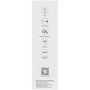 Avantree Oasis B – Bluetooth Transmitter & Receiver for TV with Dual Link Capabilities, Pass-Through Features, and No AudioDelay, Class 1 Long Range, LED Indicator, Optical AUX RCA