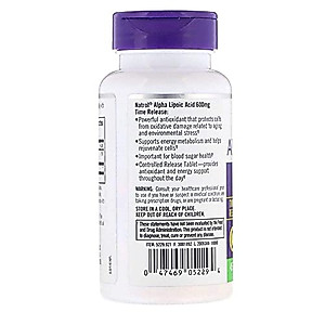 Natrol Alpha Lipoic Acid Time Release - 600 mg - 45 Tablets