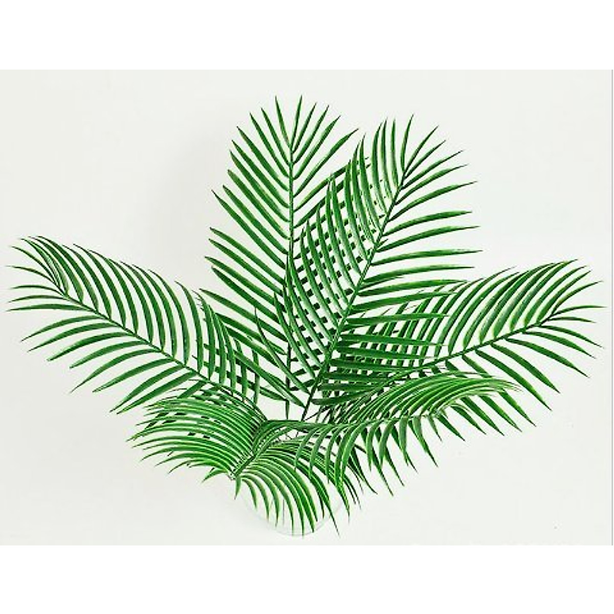URToys 10Pcs Artificial Ombre Kwai Leafs Branch Fake Palm Plants Grass Flower for Home Wall Garden Wedding DIY Decoration